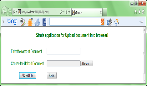 Application-1 : Creating a Simple Web Application with NetBeans IDE in Struts
